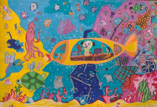 Winners of the Kids Art Contest 2024, Protect Coral Reefs | Frogs Are Green